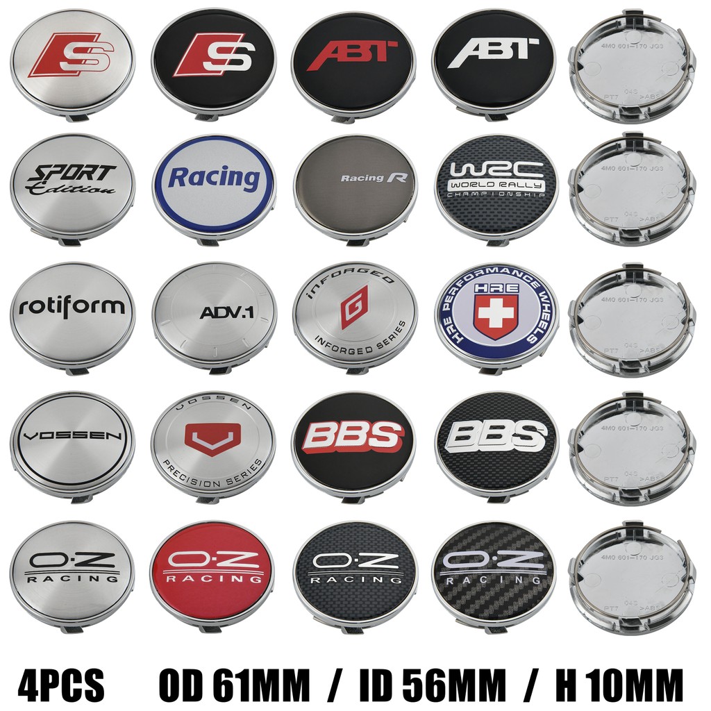 61mm VOSSEN Wheel Cap INFORGED Emblem OZ Rim Center Cap S LINE Wheel ...
