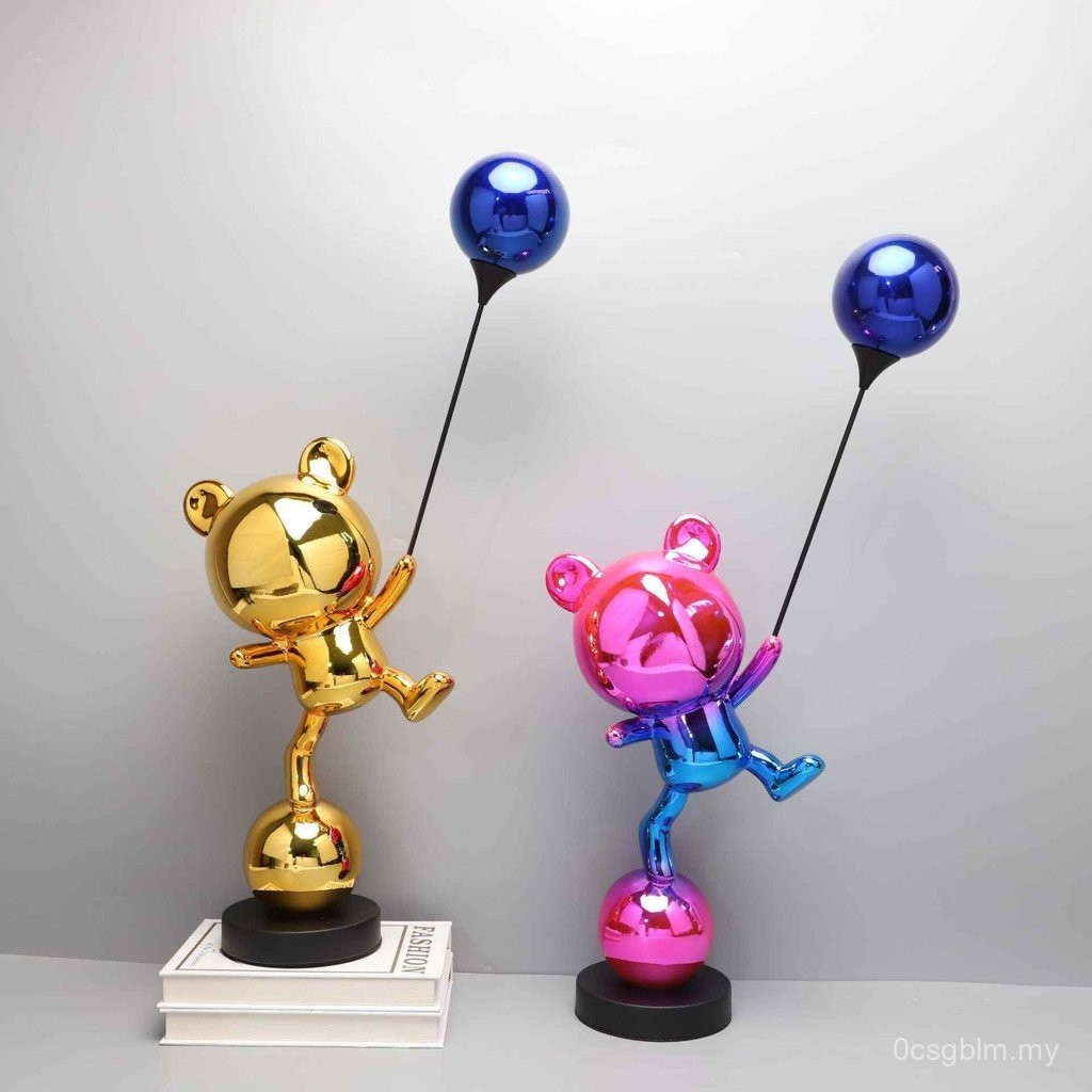 [Harga diskaun] belon kartun moden beruang arca ruang tamu alat letak ...