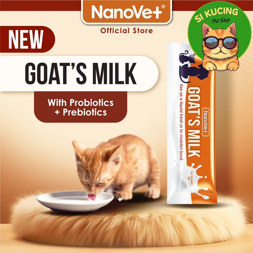 Nanovet® Pet Goat's Milk with Probiotic and Prebiotic for Cat and Dog ...