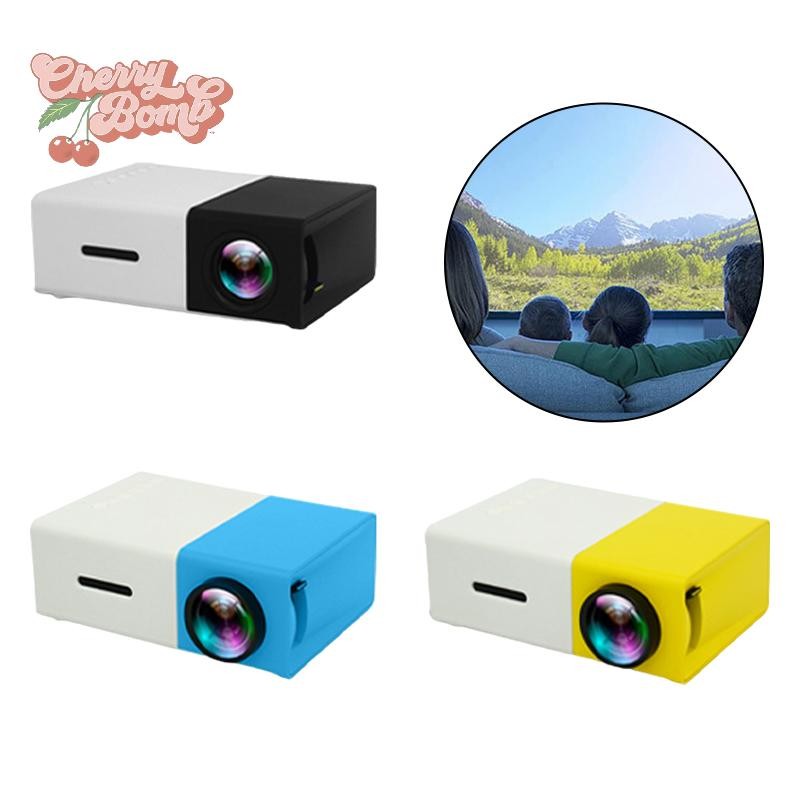 (Cherry Bomb) New YG300 MINI Projector Portable Home Theater Smart TV ...