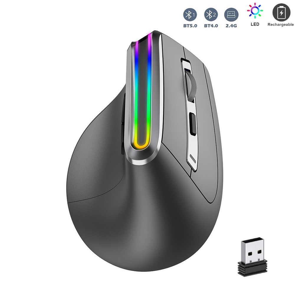 2.4G Bluetooth Dual Mode Wireless Ergonomic Vertical Mouse 2400 DPI ...
