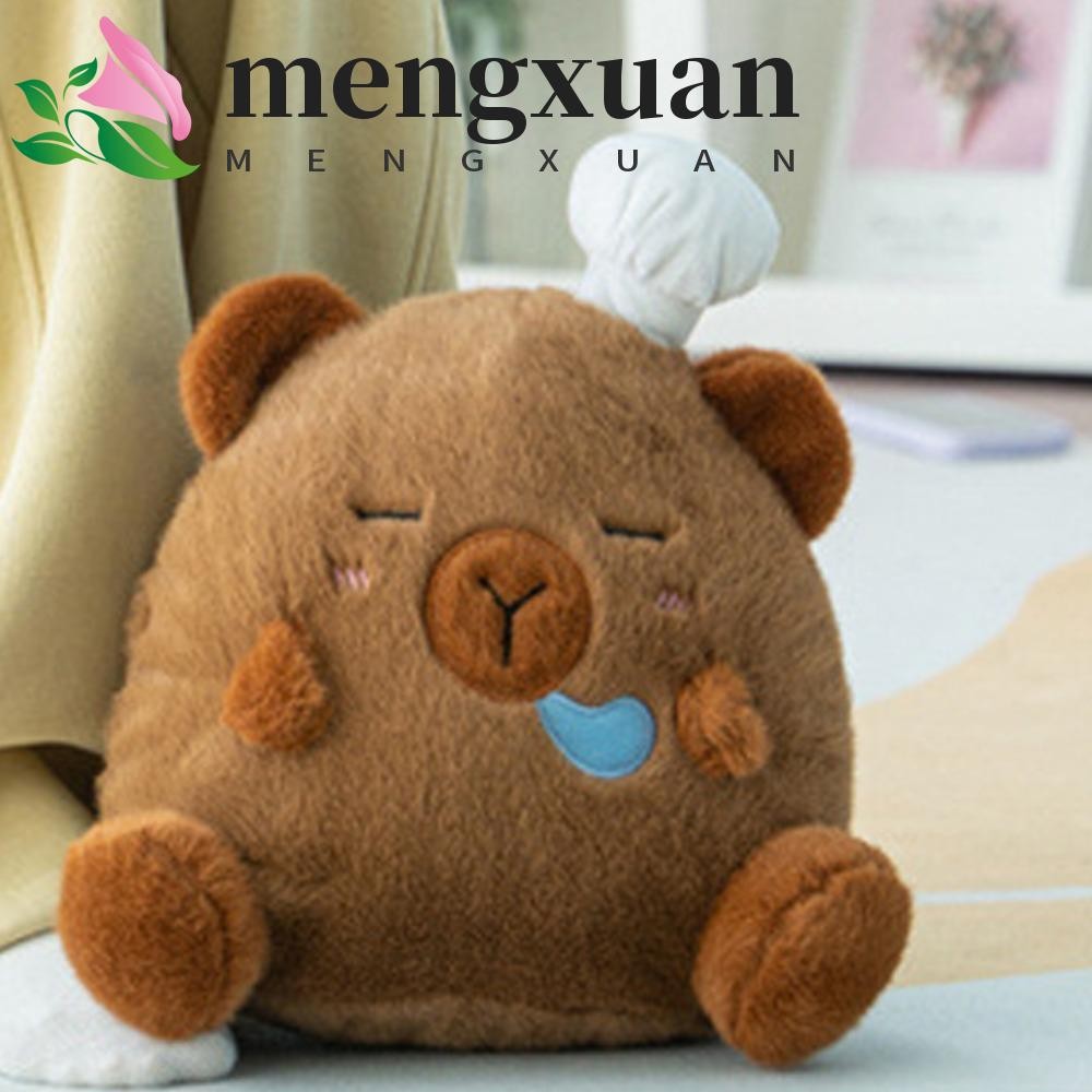 MENGXUAN Capybara Plush Toy, Simulation Fluffy Chef Hat Capybara Plush ...