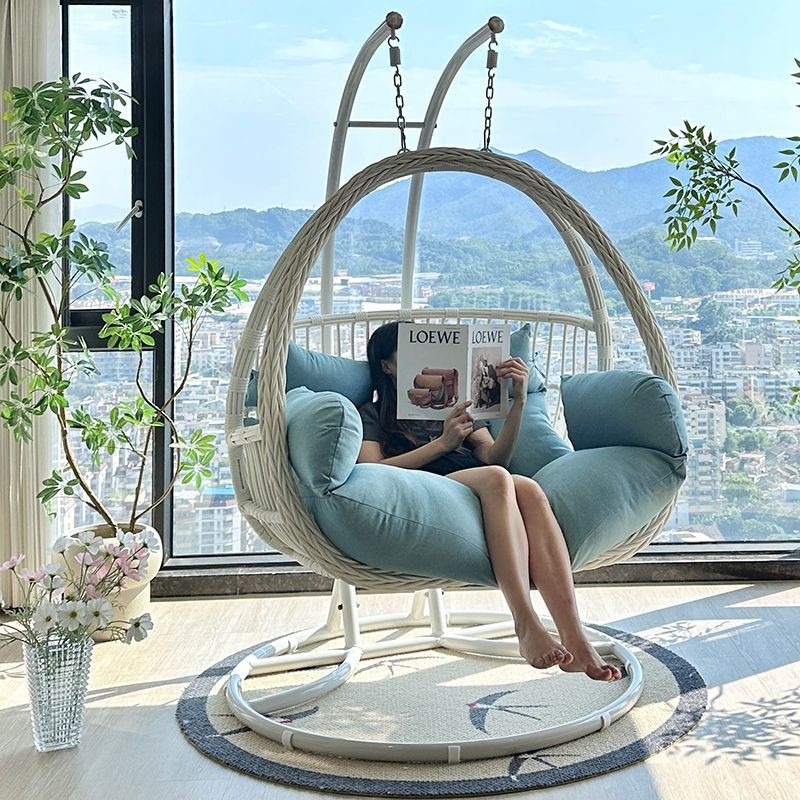 Hanging Basket Rattan Chair Lazy Chair Rocking Chair Balcony Swing ...