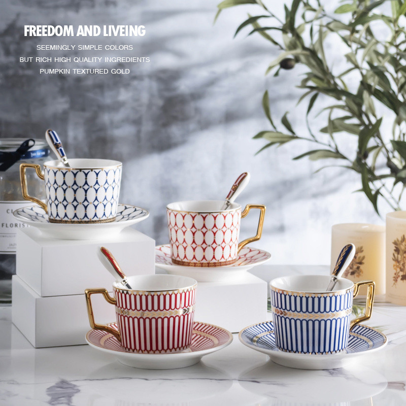 Cawan Kopi Inggeris dan Piring Cawan Teh China Tulang Kecil Cawan Teh ...