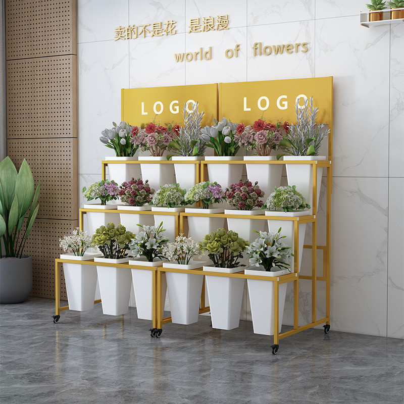 Rak Bunga Alih untuk Gerai, Rak Paparan Baldi Bunga Kedai Bunga ...