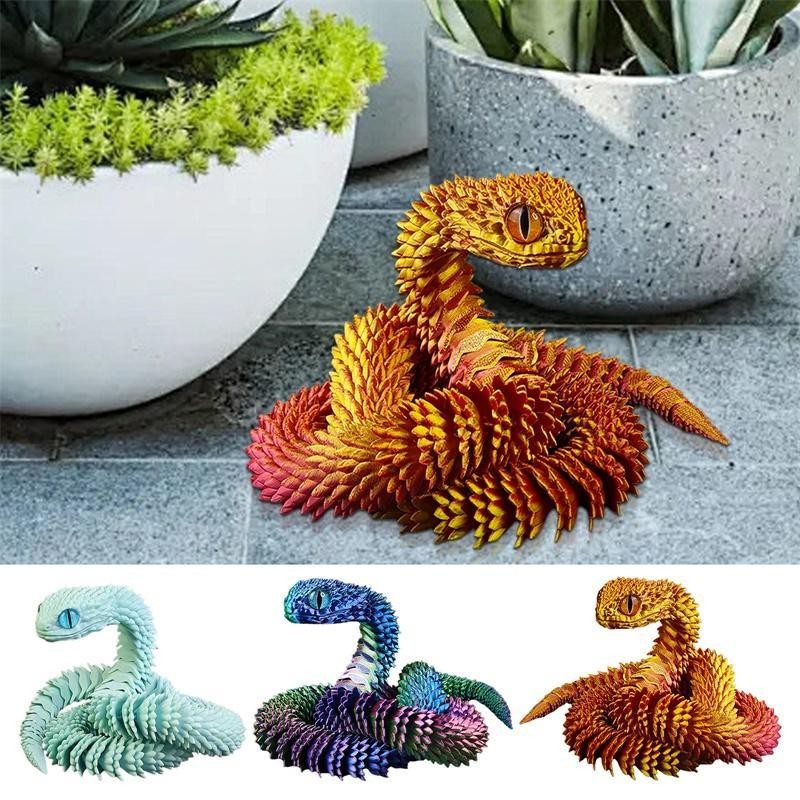 Snake Statue Rotatable Chinese Snake Year Statue Funny Snake Sculpture ...