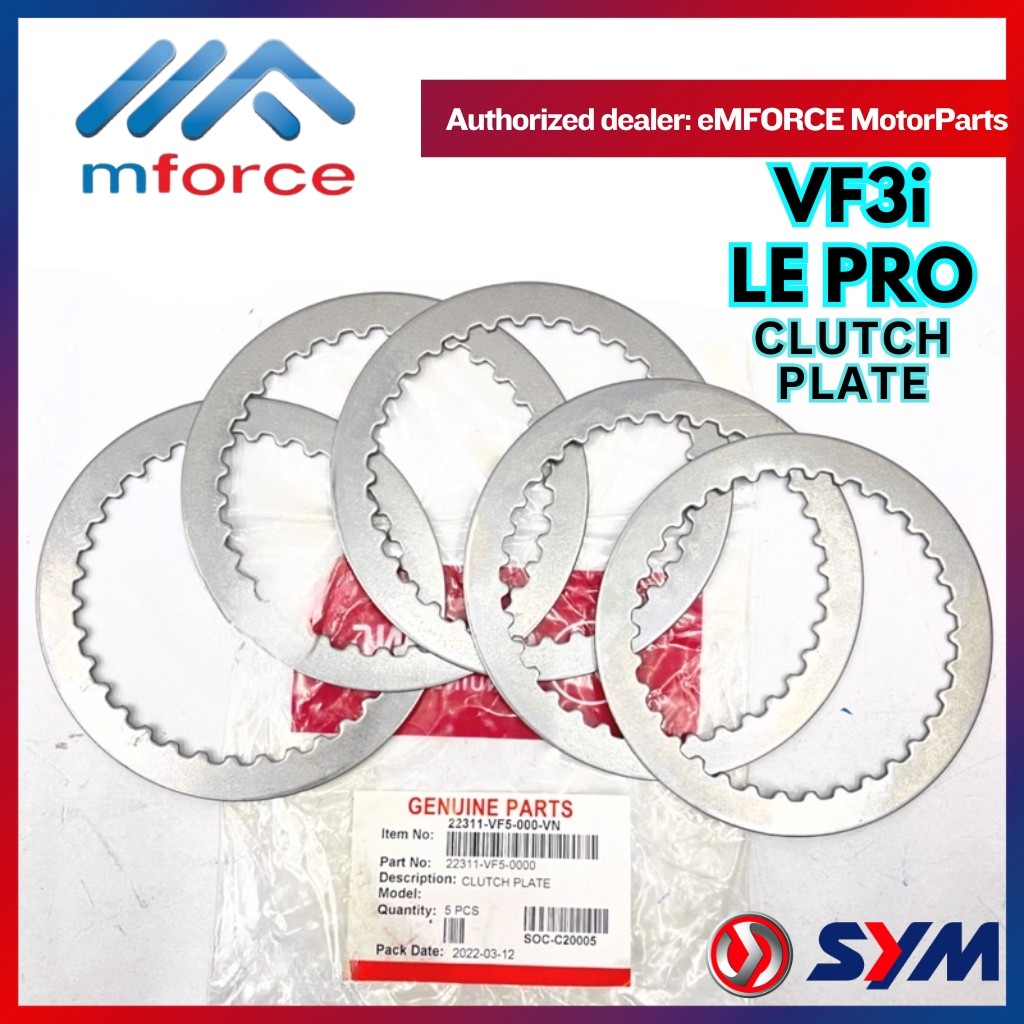 SYM VF3 VF3i / LE/ PRO CLUTCH PLATE FRICTION [IRON] STEEL BESI (1 SET ...