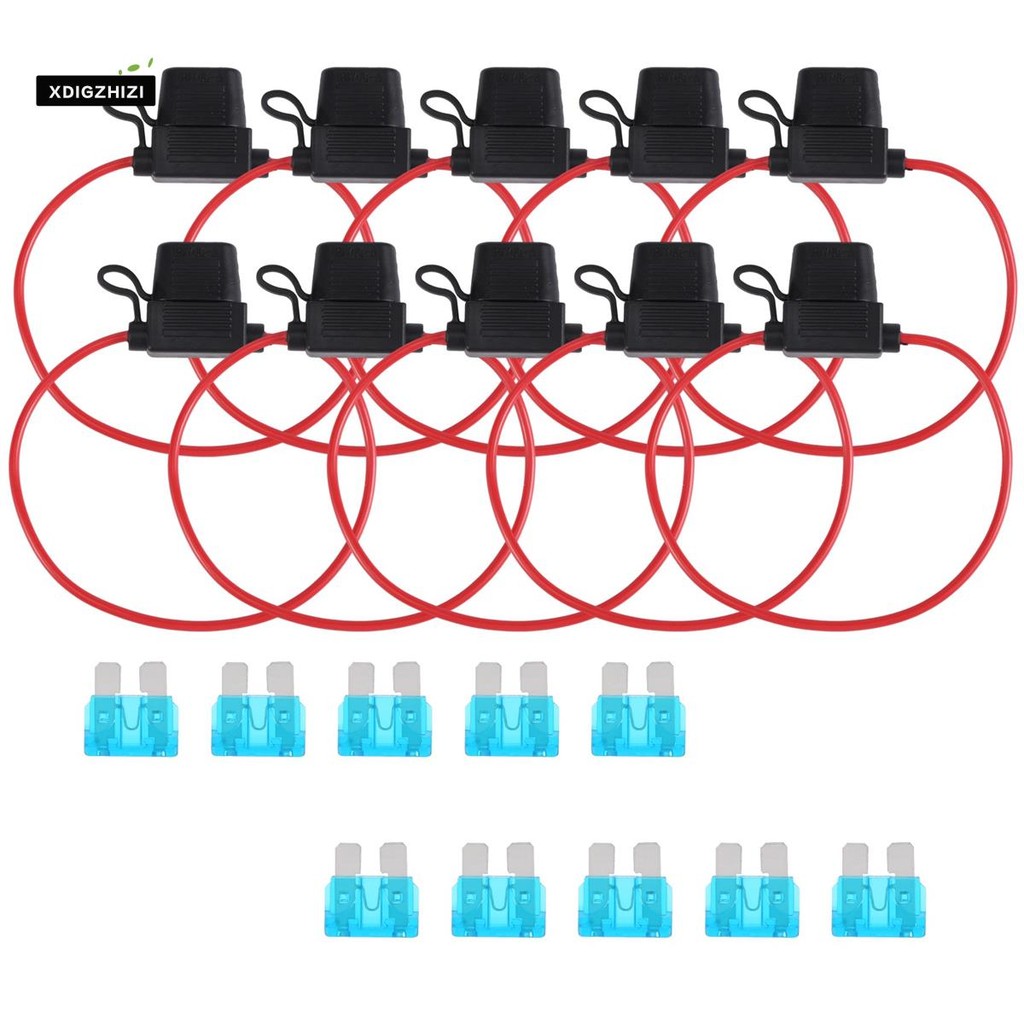 Inline Fuse Holder ATC/ATO Add-a-circuit Car Fuse Holder 10 Pack Fuse ...