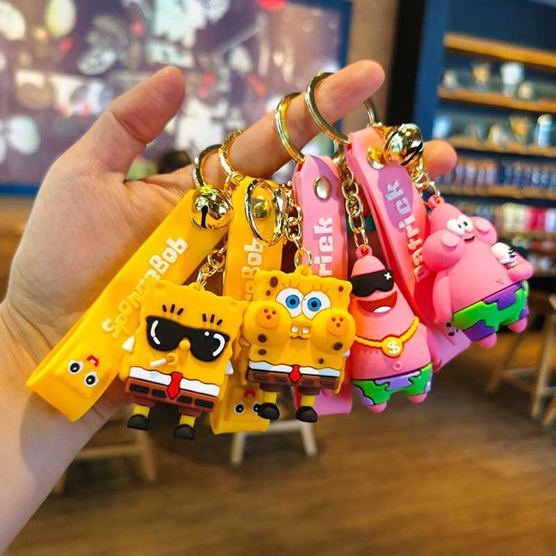 Couple Style Keychain SpongeBob SquarePants Pie Daxing Accessories Car ...