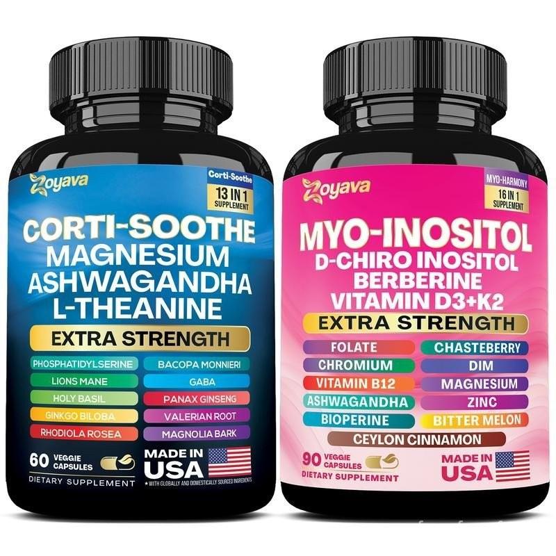 Soothe & Smooth Bundle - Zoyava Cortisol and Myo-Inositol All-in-One ...