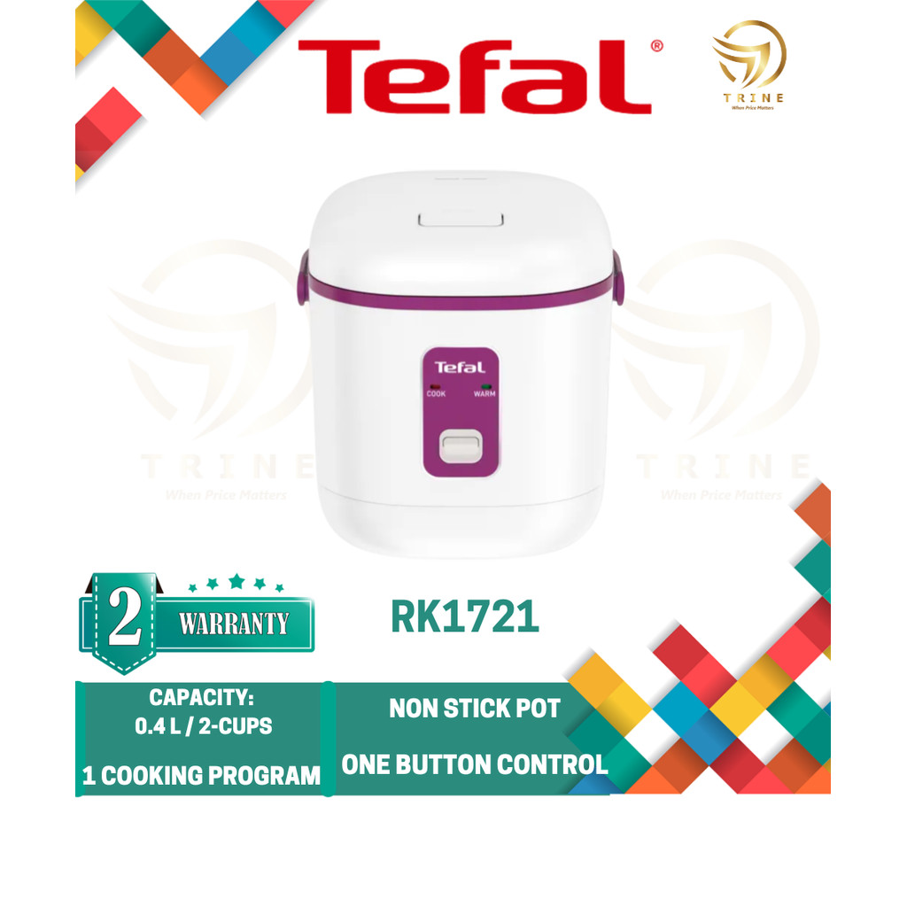 TEFAL MINI MECHANICAL RICE COOKER 0.4L - RK1721 | Shopee Malaysia