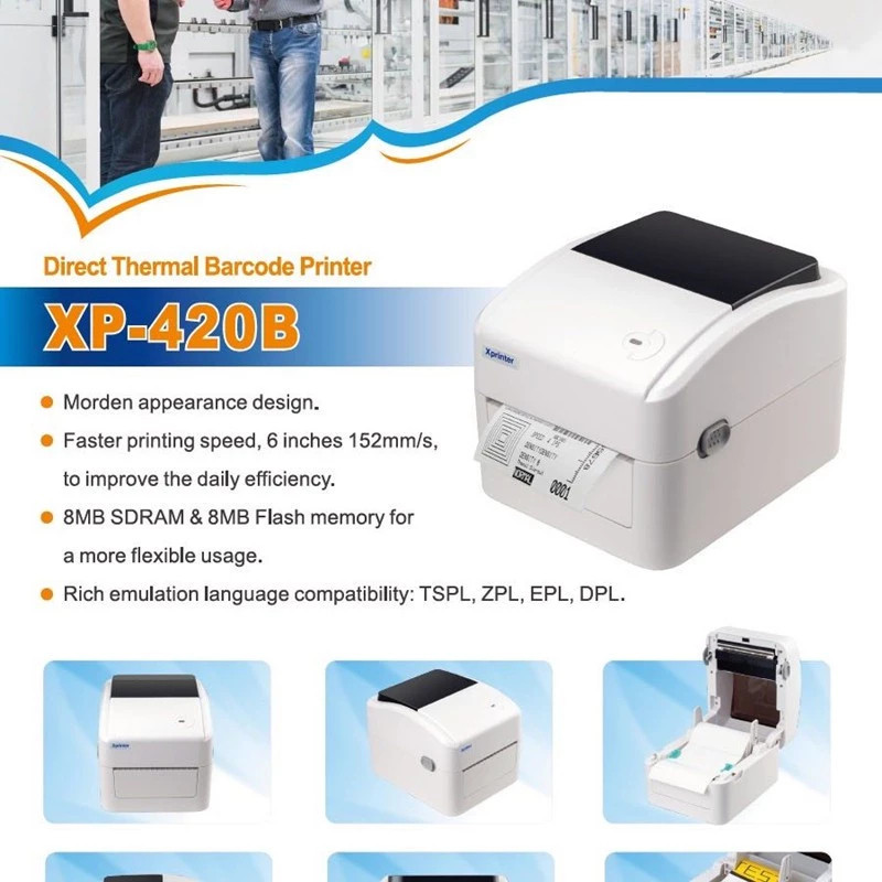 XPRINTER 420B XP-420B A6 Thermal Printer Shipping Label Printer Airway ...