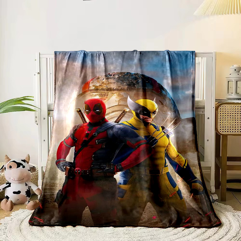 Marvel Avengers Deadpool Soft Fluffy 4 Season Blanket Sofa Air ...