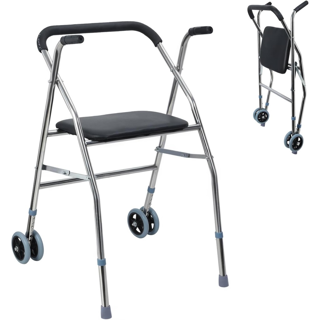 Seniors Walker Lightweight Folding Walker for Seniors Small Spaces ...