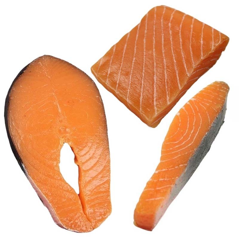 Large Artificial Salmon Model Fake PVC Japanese Cuisine Salmon Chunks ...