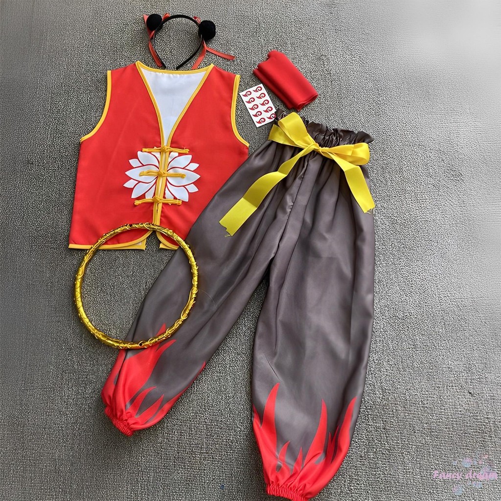 Anime Movie Ne Zha Cosplay Costume Nezha Cosplay Costume with Cute ...