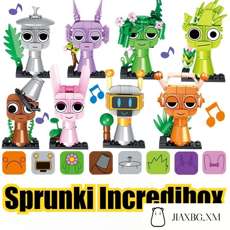 Sprunki Incredibox Building Block Assembly Toy Action Figure Model ...