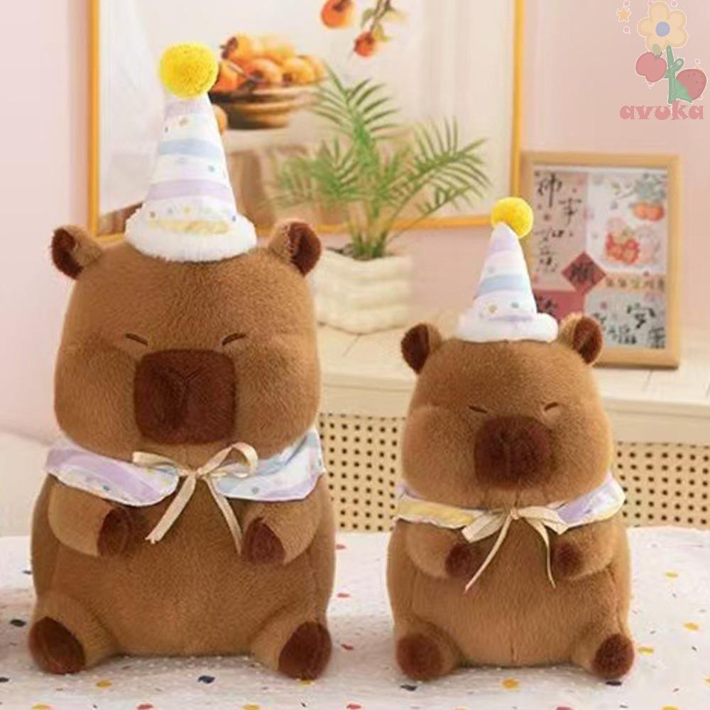 AVUKA Capybara Plush Doll, Simulation Fluffy Capybara Plush Toy, Kawaii ...