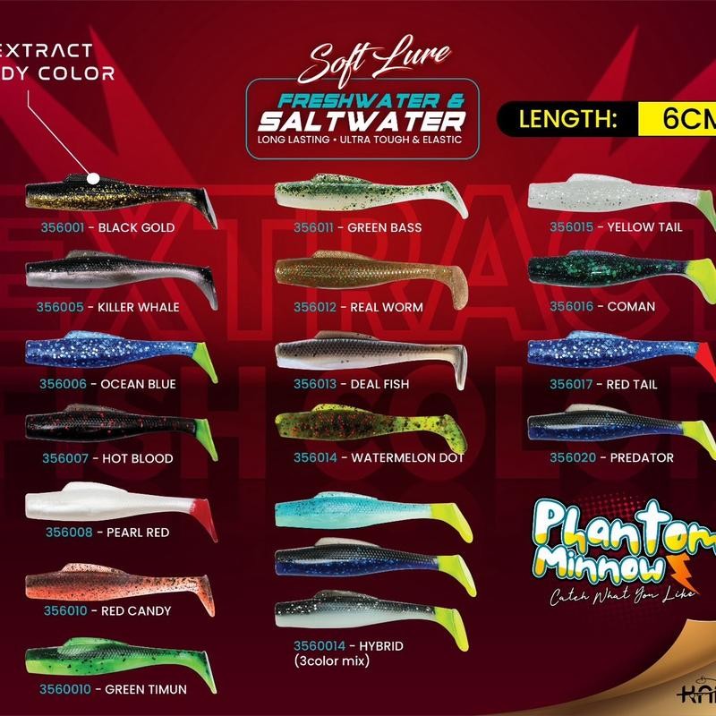 Kaidoku 6CM Phantom Minnow untuk Aktiviti Luar - Outdoor Umpan(8pcs ...