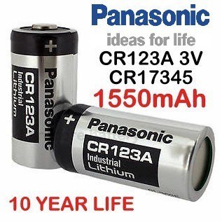 ORIGINAL Panasonic CR123A 3V lithium battery CR17345 1550mAh for replace digital film photo ...