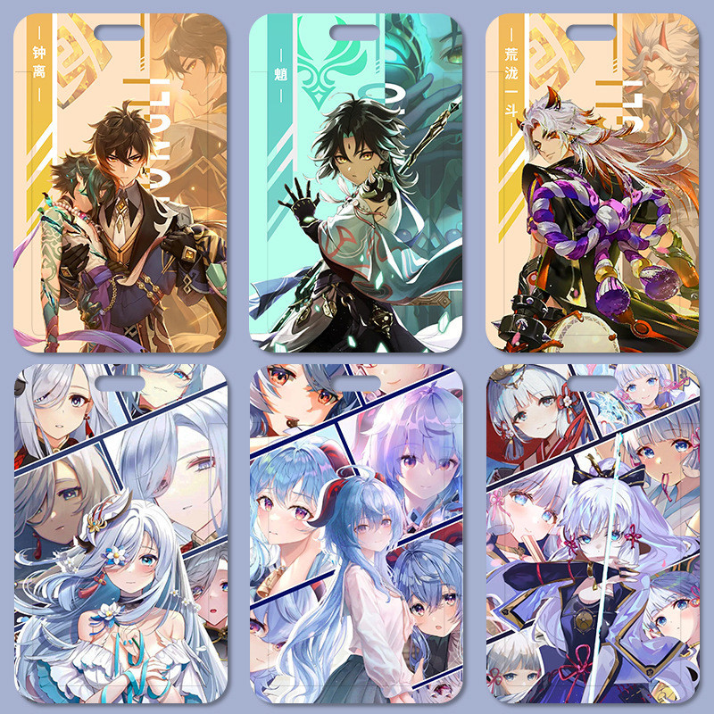 Cartoon Cartoon Anime Genshin Zhongli Luggage Tag Boarding Pass ...