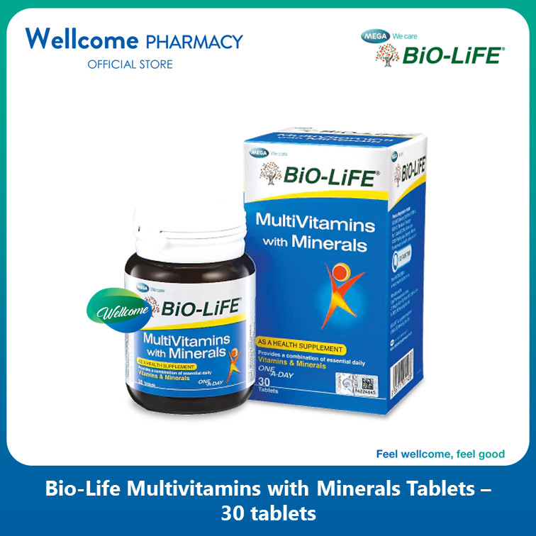 Bio-Life Multivitamins with Minerals Tablets - 30's | Shopee Malaysia
