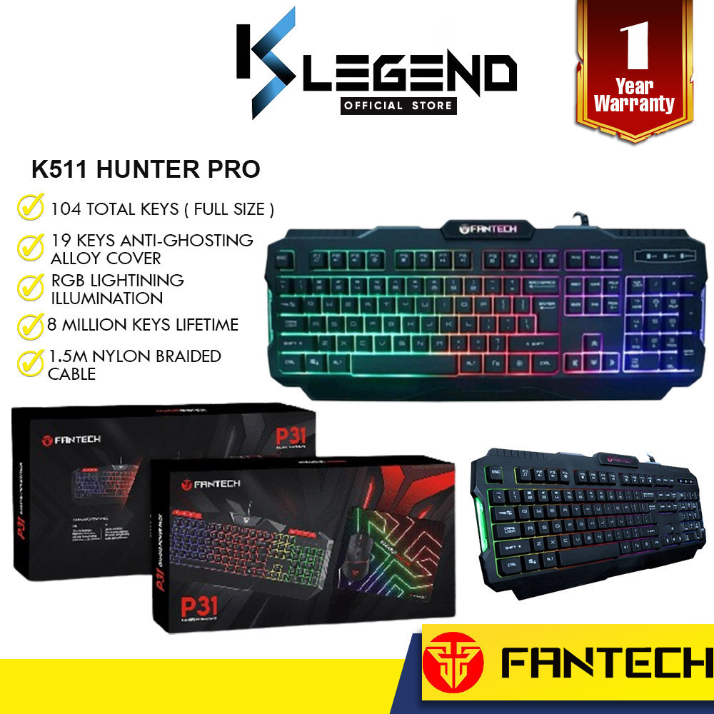 FANTECH K511 HUNTER PRO Backlit Pro Gaming Keyboard | Shopee Malaysia