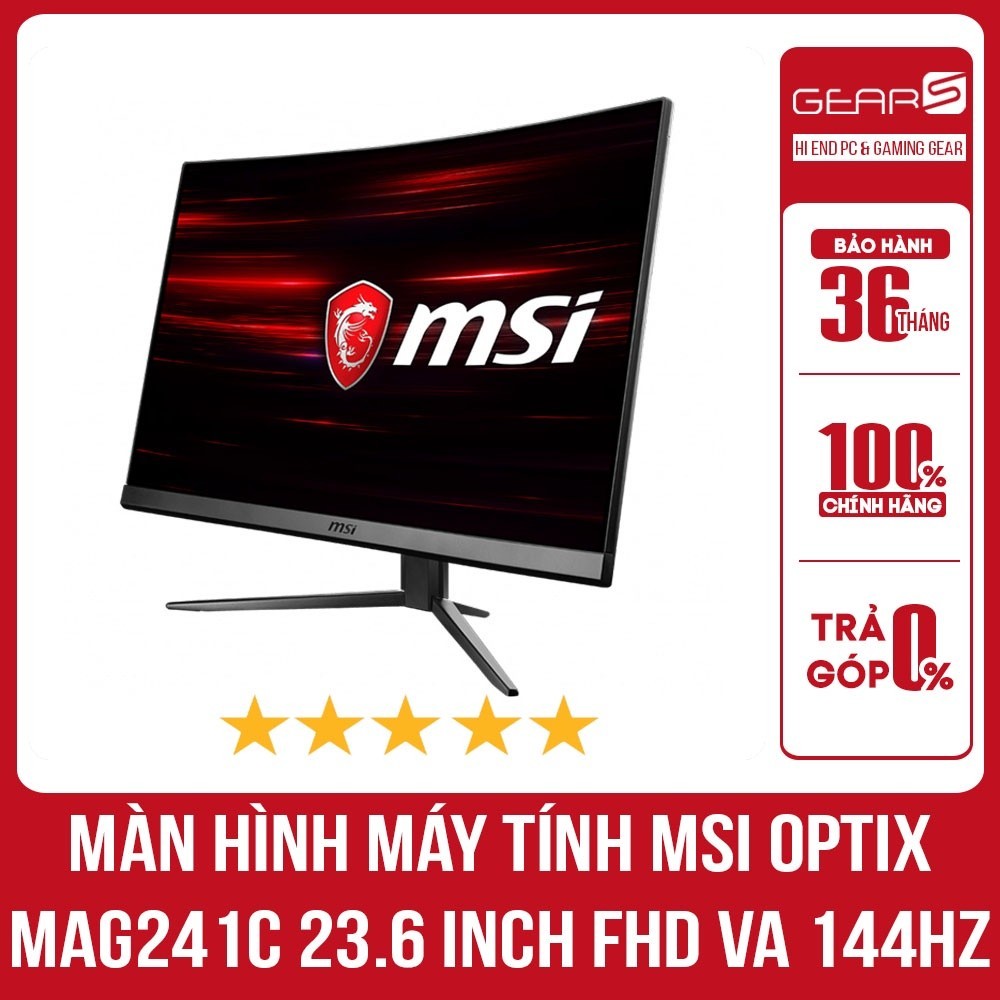 Msi Optix MAG241C 23.6 inch FHD VA 144Hz Gaming Computer Monitor ...