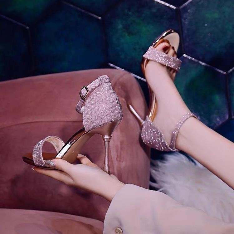 Trendy Open Toe Stiletto Buckle Strap Spring Summer Sexy Influencer
