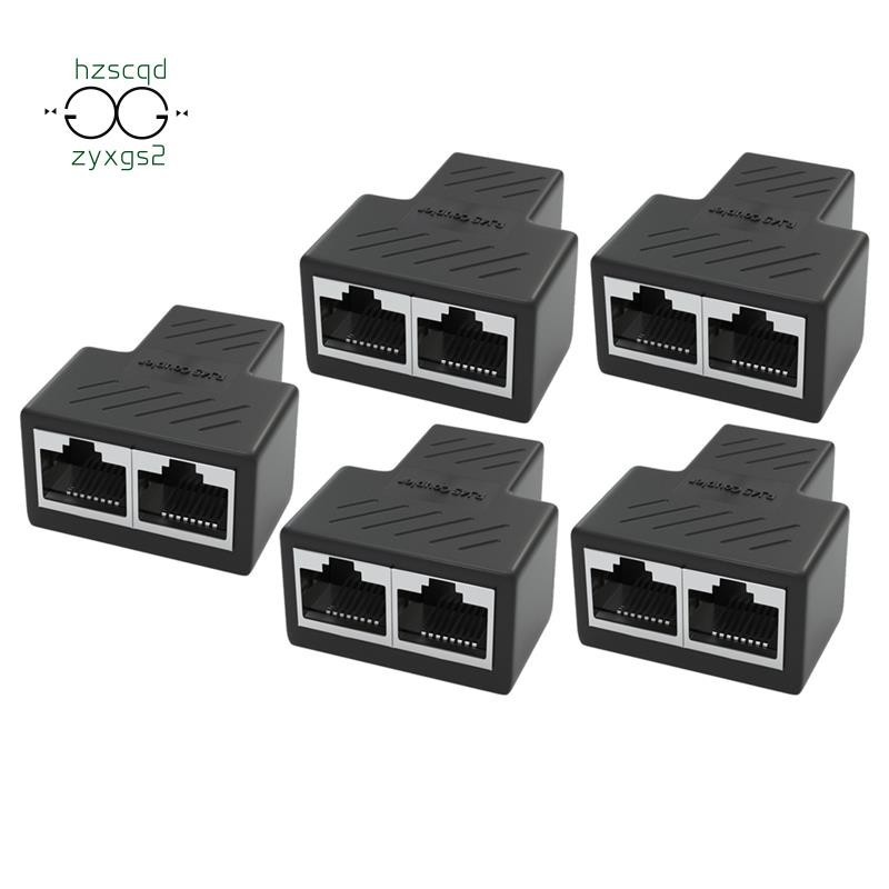 5PCS 1 To 2 Way LAN Ethernet Network Cable Splitter Adapter | Shopee ...