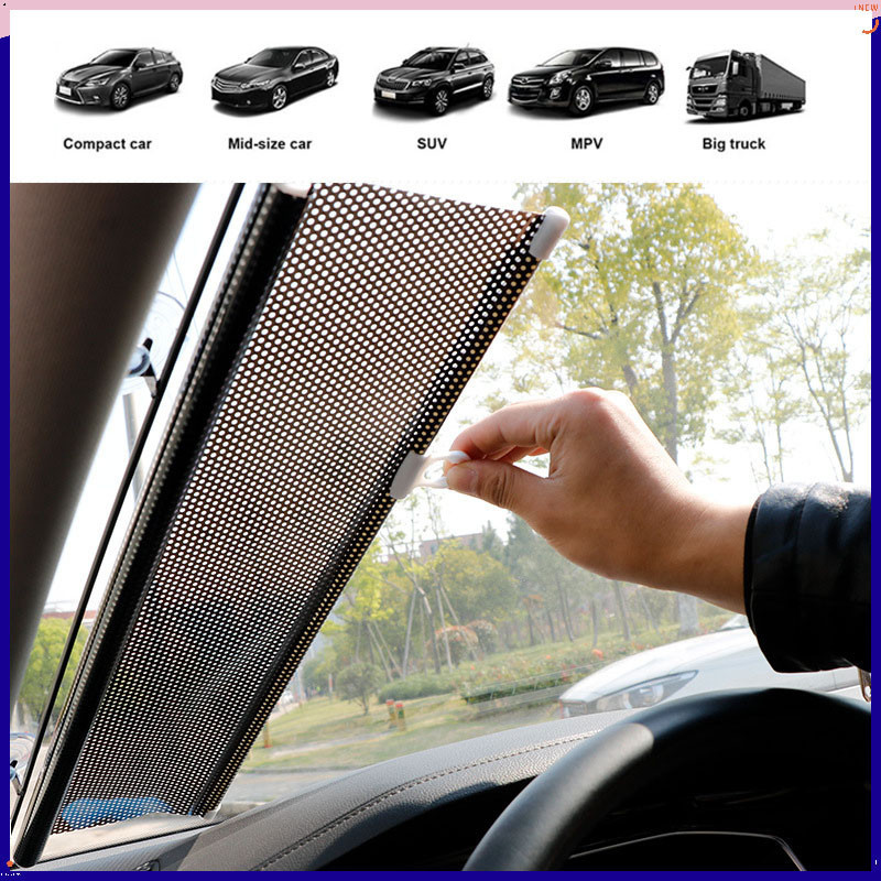 Car Front Side Window Sunshade Roller Blind Sunscreen Car Sunscreen ...