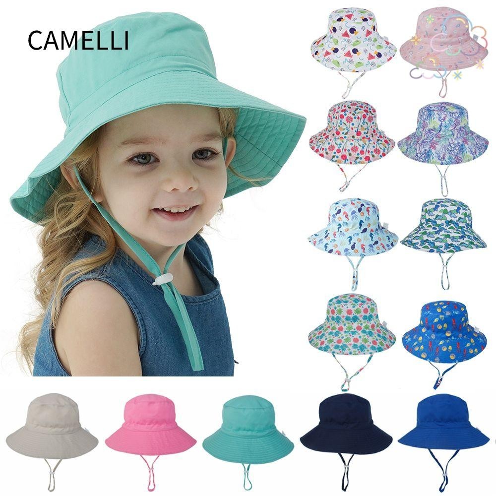 CAMELLI Baby Sun Hat Toddler Kids Summer Swimming Hats Wide Brim UV ...