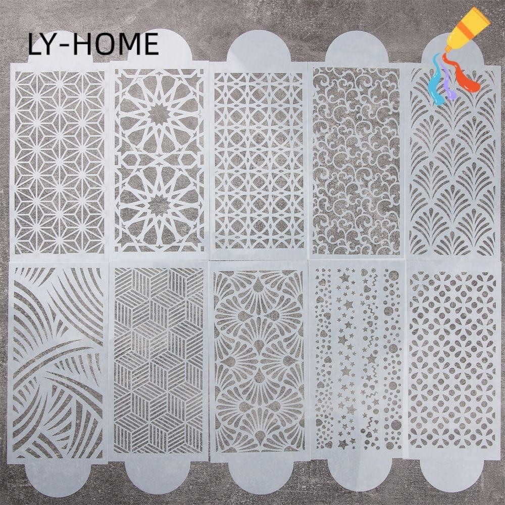 LY Plastic Cake Stencil DIY Craft Fondant Printing Baking Templates ...