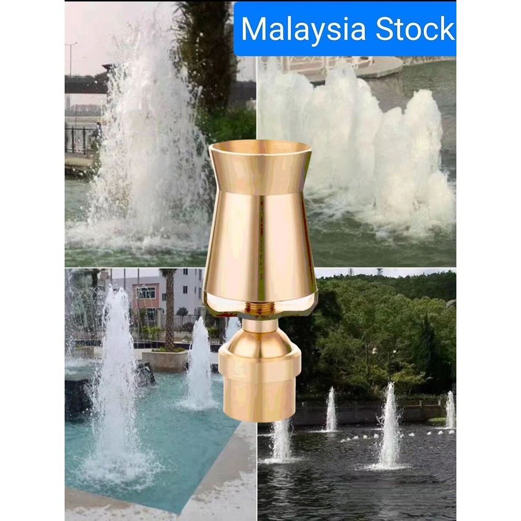 Ice Tower Brass 1/2" 3/4" 1" Cascade Water Pool Fountain Nozzles ...