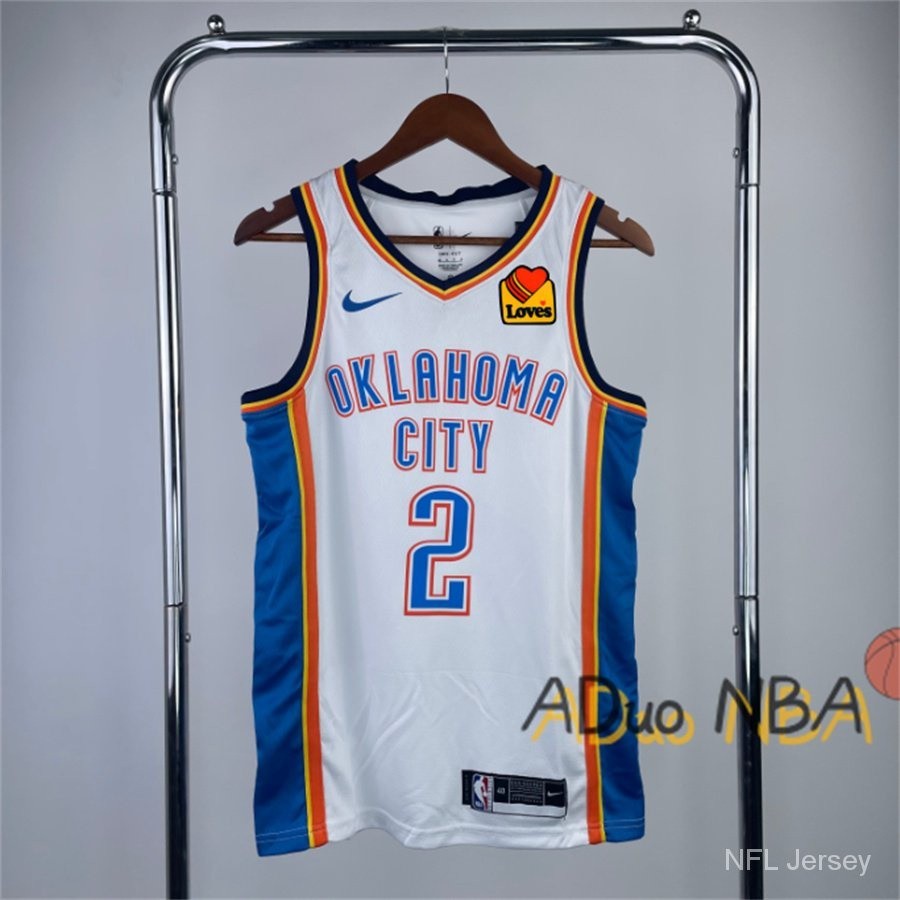 Hot Pressed Camiseta Oklahoma City Thunder Shai Gilgeous Alexander 2023 Association Edition ...