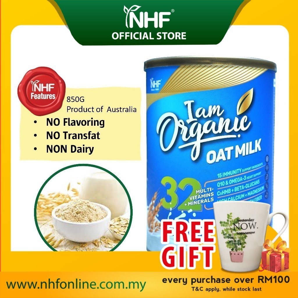 NHF I am Organic Oatmilk with 32 Multivitamins + Minerals (850g) [Exp: 6/2025] | Shopee Malaysia