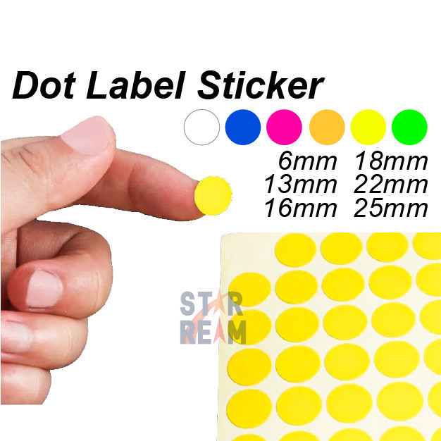 Ready Stock KL| 10's Self Adhesive Round Label Sticker| Multiple Size ...