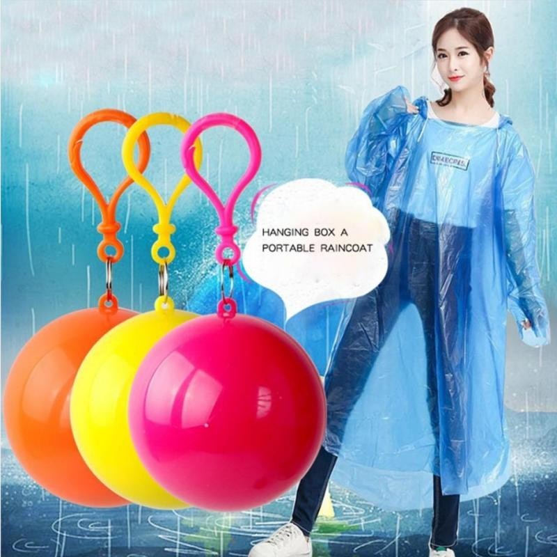 Portable Raincoat Adult Rain Coat Outdoor Raincoat Ball Disposable ...