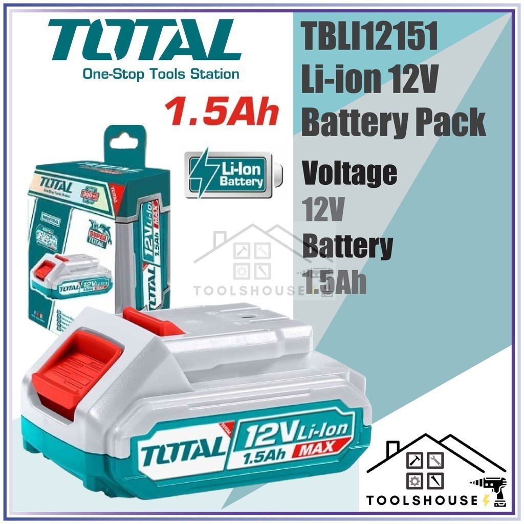 Total TBLI12151 Li-ion 12V Battery Pack 锂离子12V电池组 (1.5Ah) | Shopee Malaysia