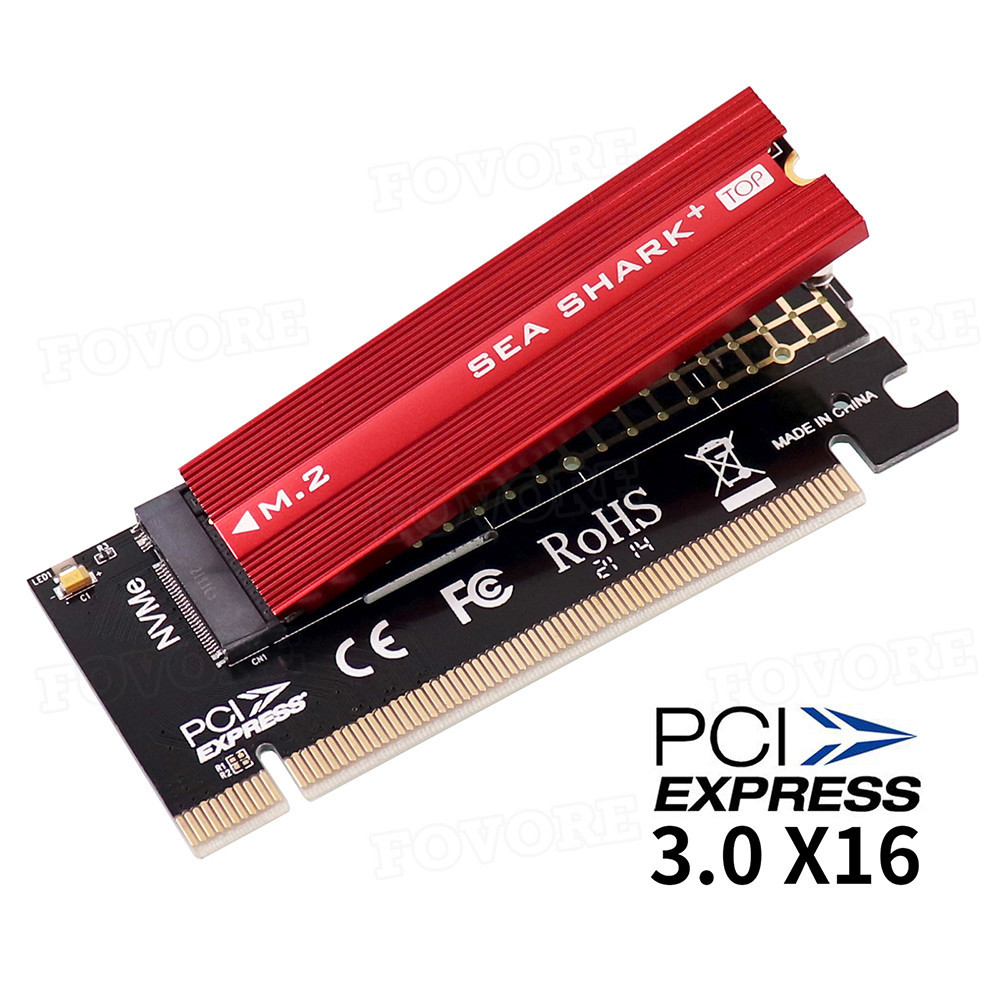 NVME M2 M.2 M Key SSD to PCIe PCI-e Converter Adapter Card Add On Cards ...