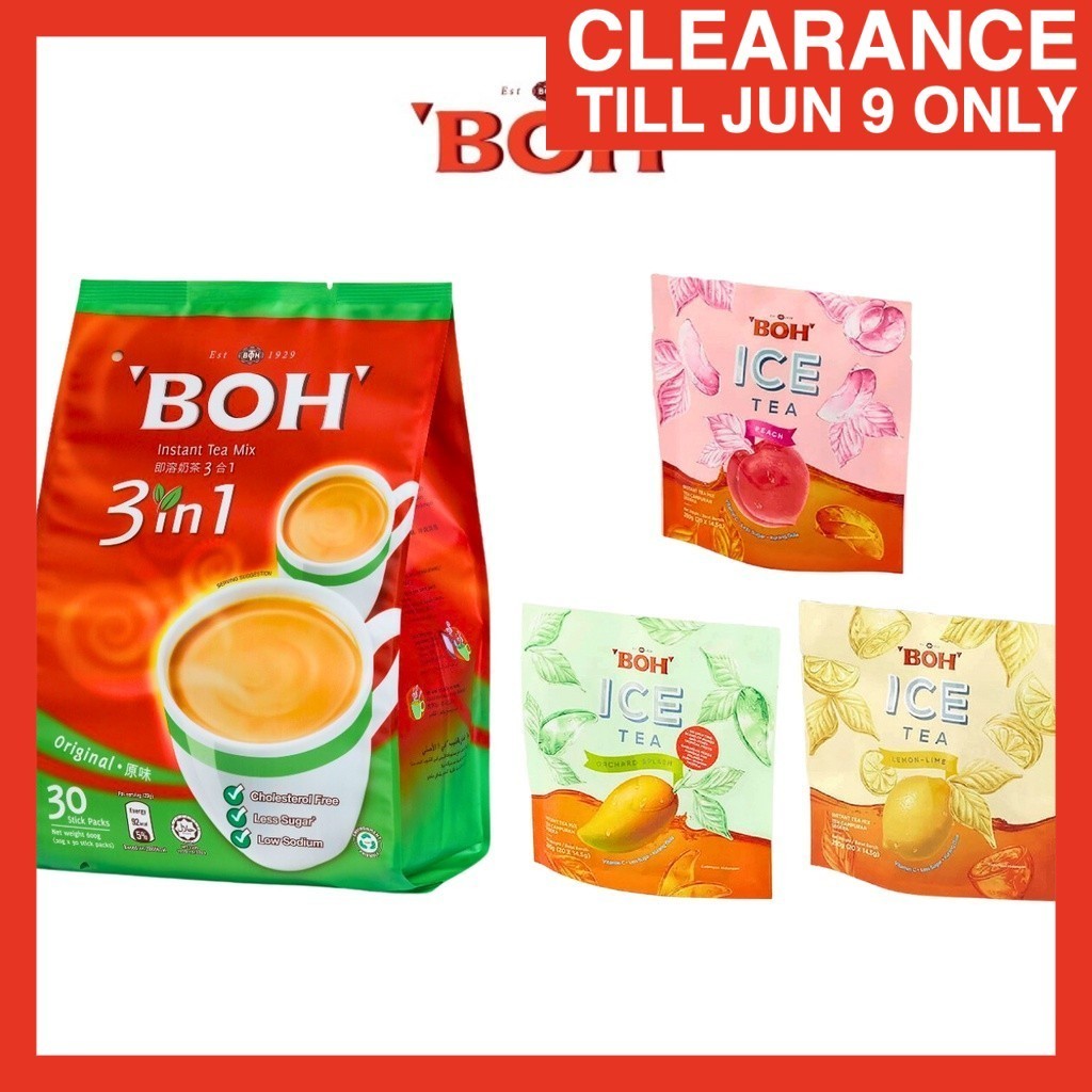 (FRESH BATCH) BOH 3in1 Instant Tea Mix Original Boh Ice Tea Peach Lemon ...