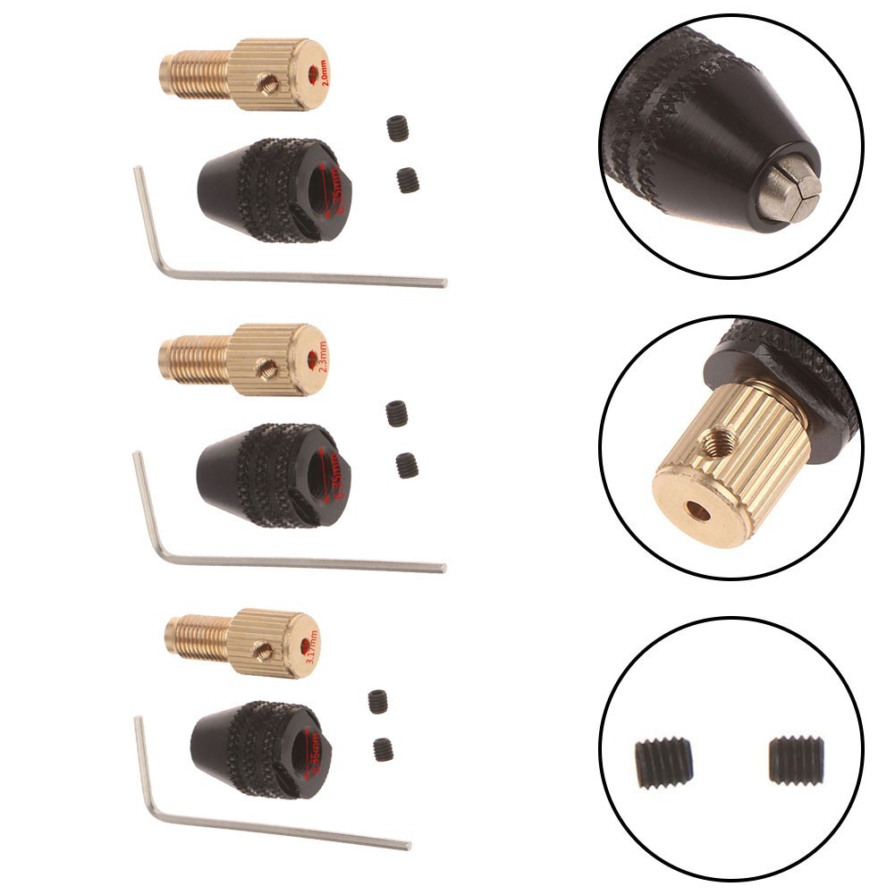 【GORGEOUS】 Electric Motor Shaft Mini Chuck Fixture Clamp 0.3mm-4mm ...