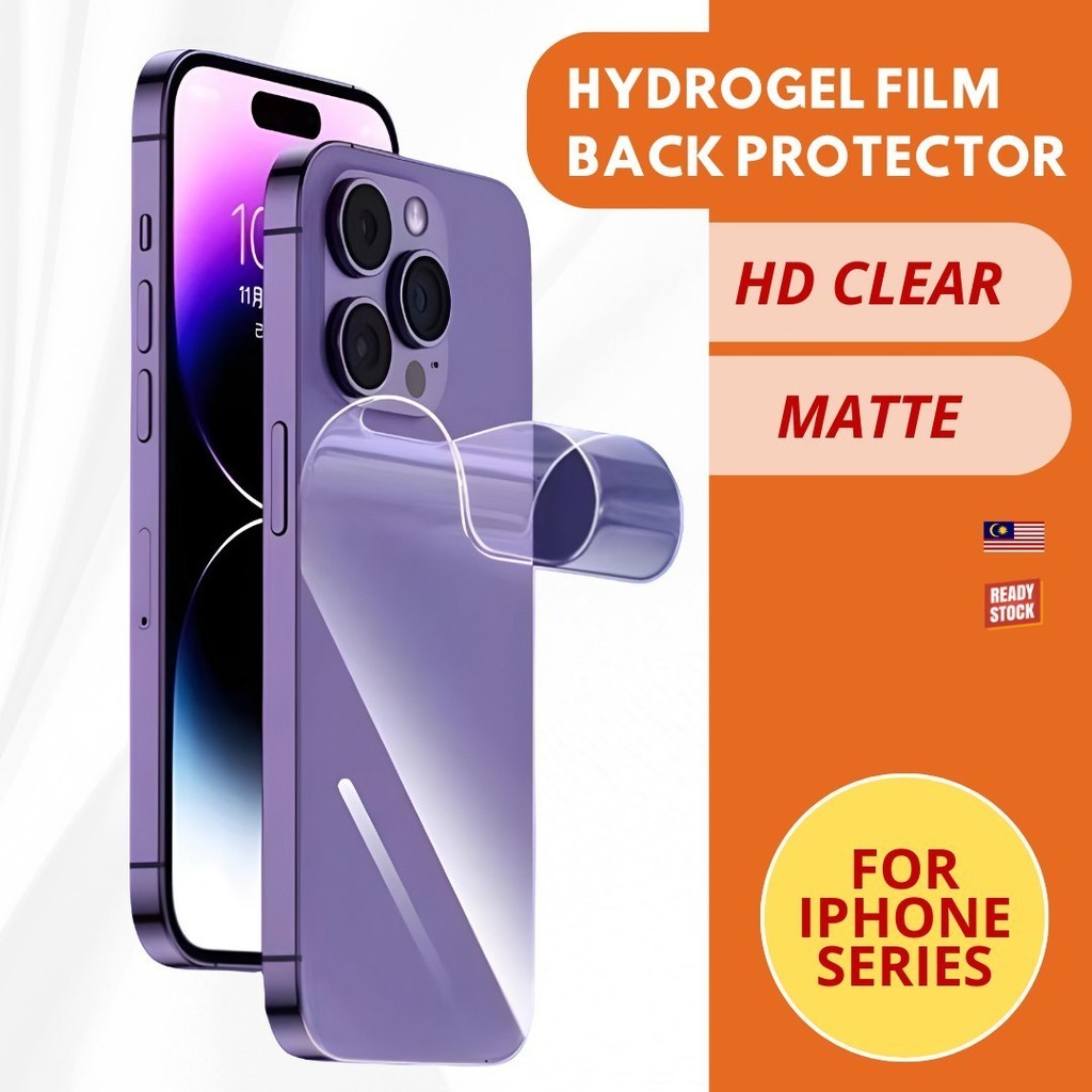 Hydrogel Back Protector for iPhone 15 Pro Max 14 13 12 11 HYDROGEL FILM ...