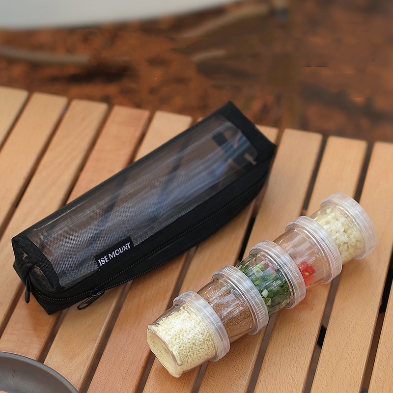 5Pcs/Set Camping Spice Kit Portable Seasoning Bottles Travel Spice ...