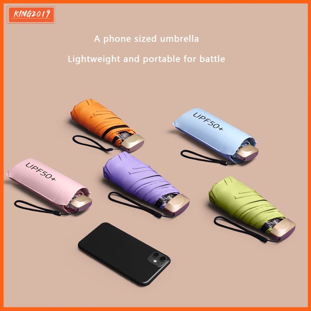 Mini Sun Umbrella Small Pocket Rain Umbrella Vinyl Folding Umbrella UV ...