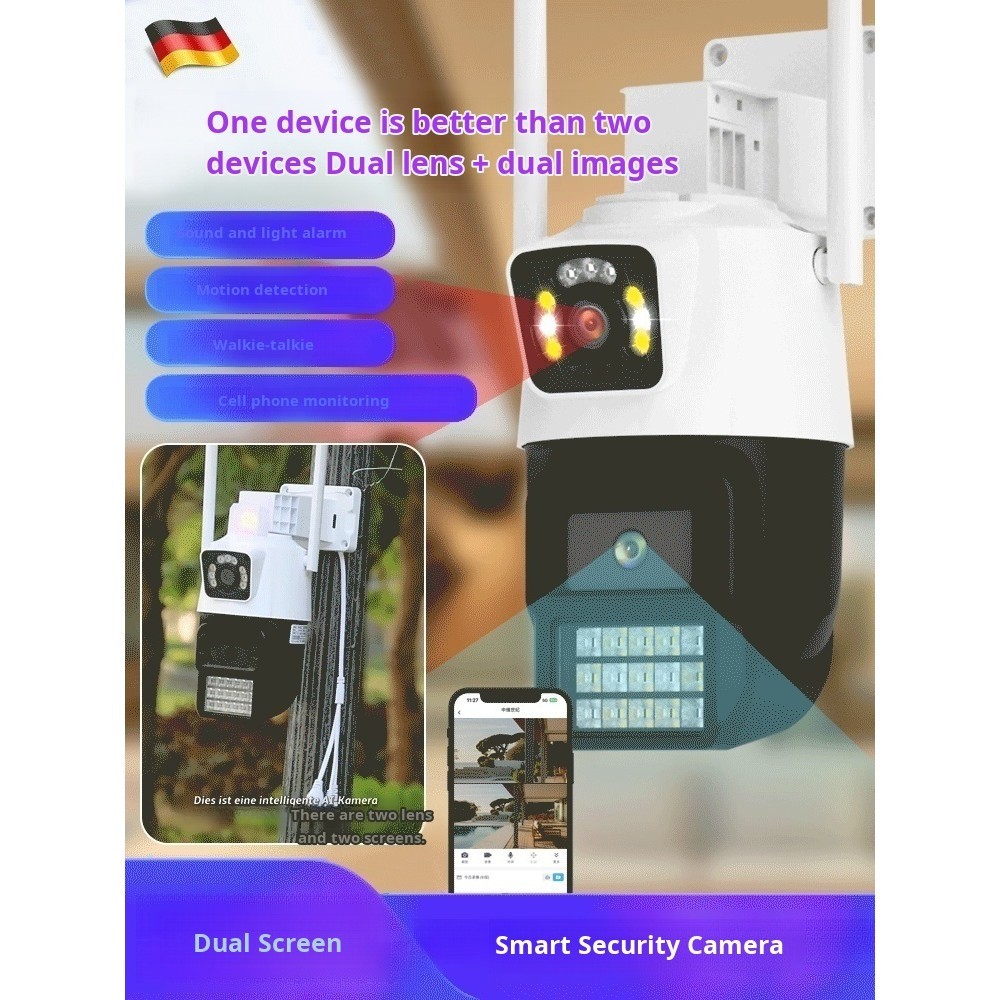 duallens dualscreen intelligent monitoring camera | Shopee Malaysia