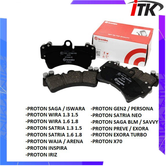 BREMBO BRAKE PAD FRONT - PROTON SAGA/ISWARA/WIRA/SATRIA/SATRIA NEO/WAJA ...