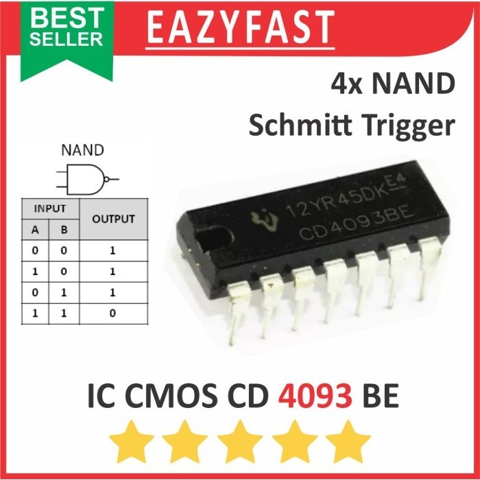 Ic CMOS CD 4093 BE DIP Logic Gate NAND Schmitt Trigger Logic Gate CD4093BE CD4093 4093BE CD HD ...