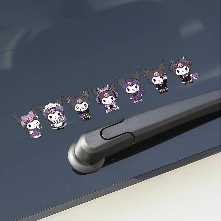 Cute Kuromi Car Stickers Reflective Car Stickers Decorative Body ...
