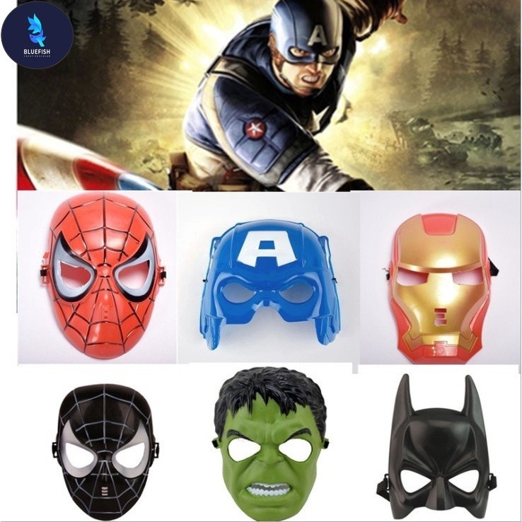 BF Superhero Avenger Iron Man Mask Role Play Props Captain America Mask ...